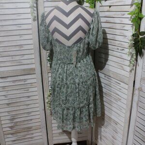 Francesca's Collections | Dresses | Francescas Trixi Floral Sage Green ...